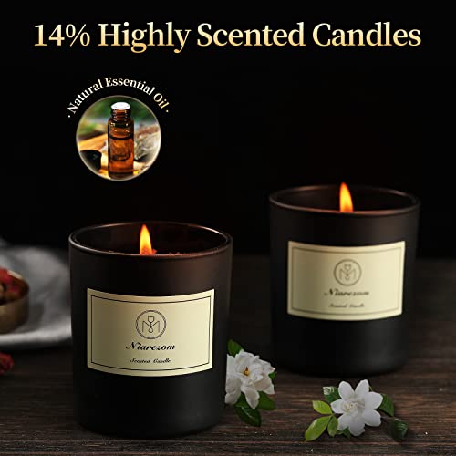 Candles for Home Scented,Highly Scented Candles14% Essential Oil,Natural Soy Wax Candle Stress Relief and Relax for Home & Bedroom ,Candles Gift for Women ,Summer Gardenia Scented Candles
