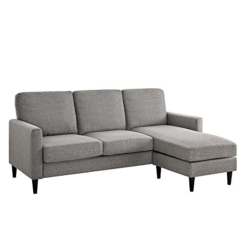 Dorel Living Kaci Sectional Upholster, Gray