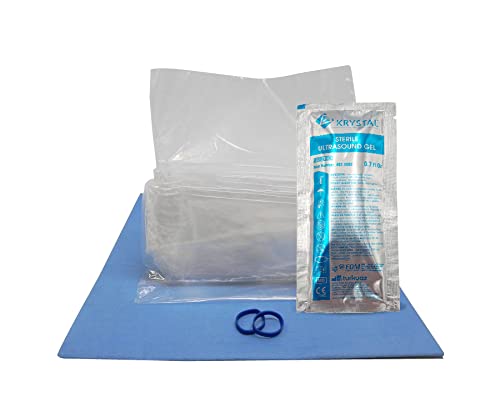 Krystal Latex-Free Sterile Ultrasound Probe Covers 6 x 12" - 25/Box