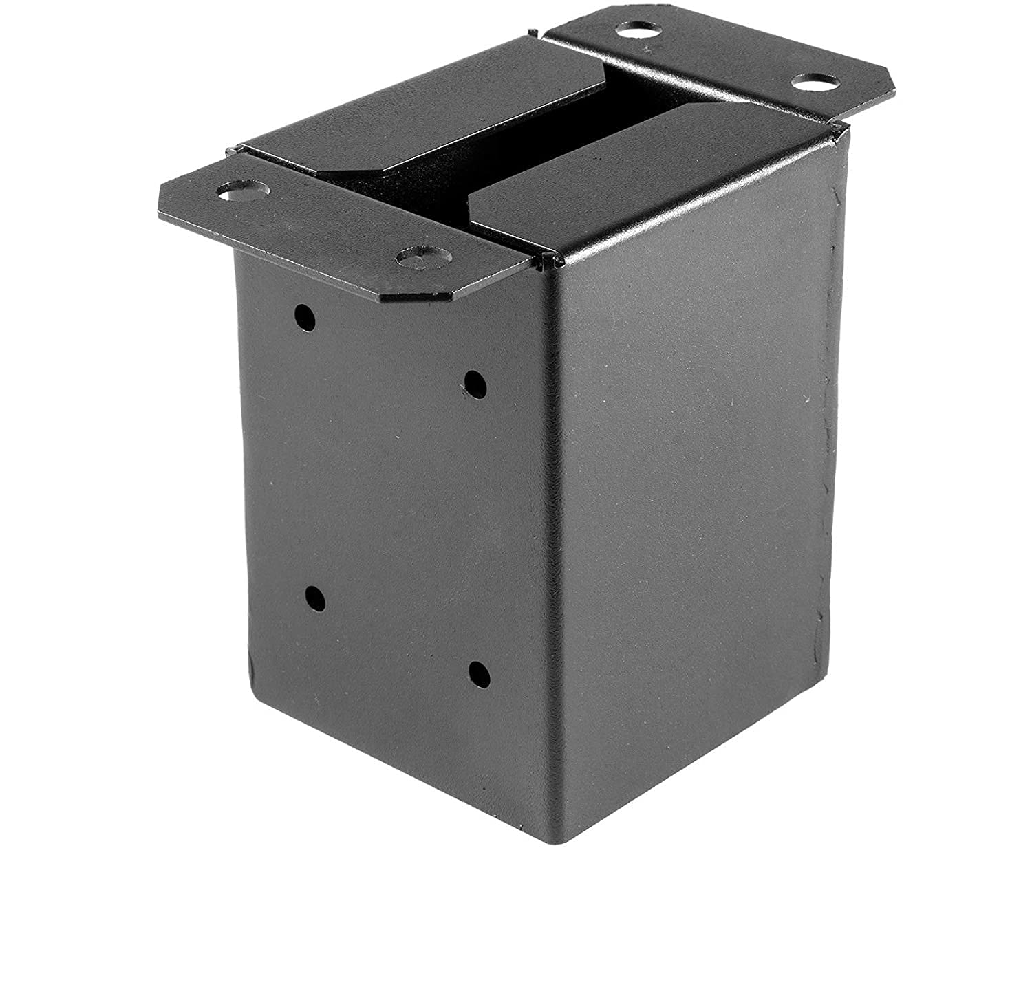 3 PCs Post Base, Deck Post Base 3.6 x 3.6 inch, Post Bracket 2.5 lbs Fence Post Anchor Black Powder-Coated Deck Post Base with Thick Steel for Deck Supports Porch Railing Post Holders