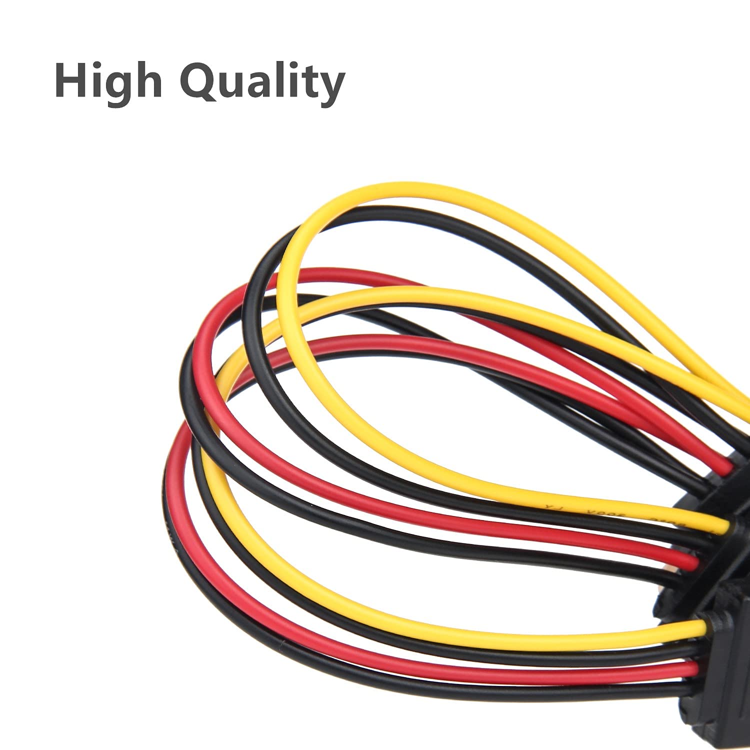 SATA Power Splitter, 3 Pack 15 Pin SATA Male to Dual 15 Pin Female Power Y Splitter Cable Adapter UIInosoo for Hard Drive, HDD, SSD, 9.8 Inches