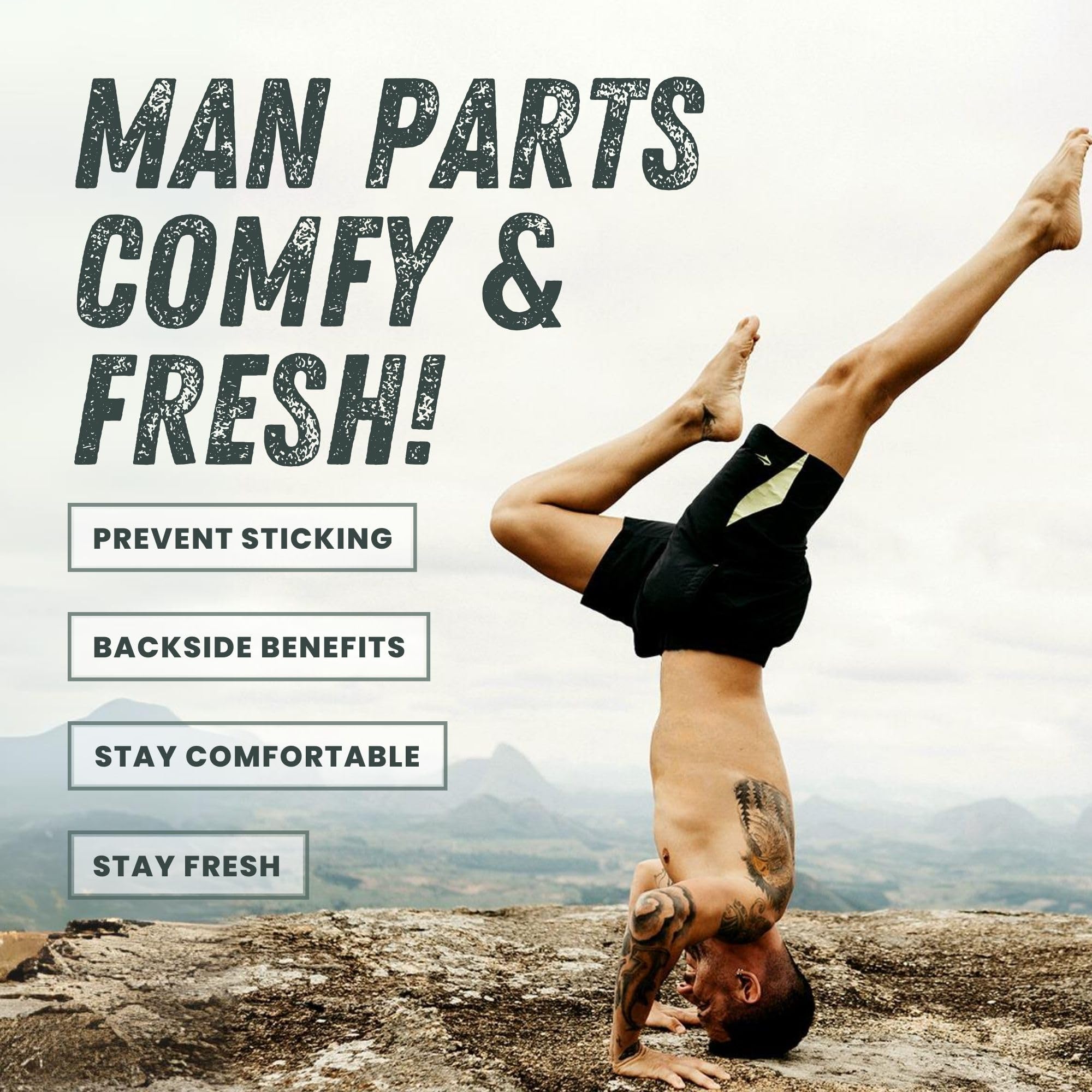 Super Fresh Man Parts Ball Deodorant for Men | Powder Lotion, Fresh Control Odor, Anti Chafing, Stop Itch, Absorb Sweat, Aluminum Free, 4 oz Tube (2PK)