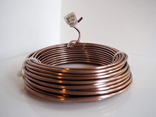 Anodized Aluminum 4.0mm Bonsai Training Wire 250g Large Roll (23 feet) - Choose Your Size and Color (4.0mm, Brown)