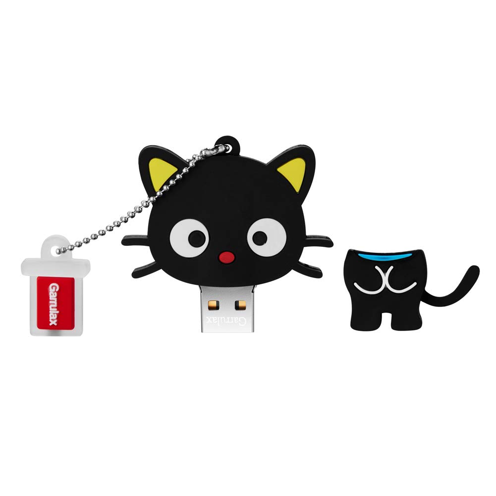 GARRULAX USB Flash Drive, 8GB / 16GB / 32GB USB 2.0 Silicone Cute Animal USB Memory Stick Date Storage Pendrive Thumb Drives (16GB, Black Cat)