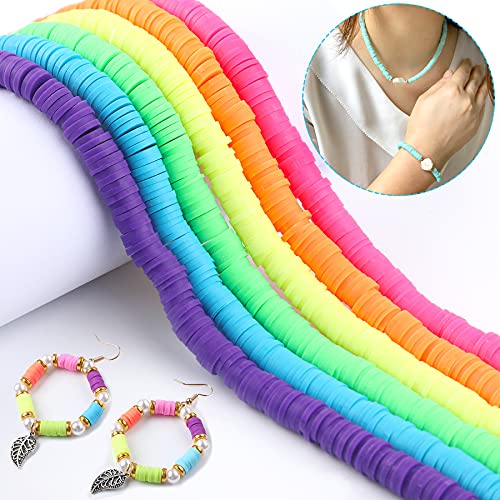 2100 Pcs Pride Clay Beads for Bracelet Making Handmade Heishi Jewelry Making Beads Polymer Flat Beads for Pride Jewelry Bracelet Making,LGBT Bracelet Making