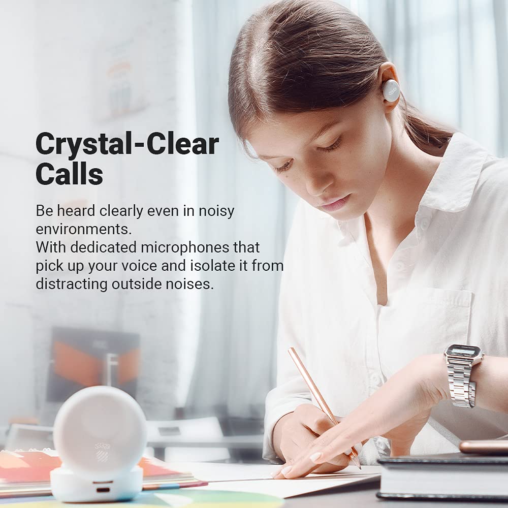 233621 Pearl Wireless Bluetooth 5.0 Sports Earbuds with Mic, 24H Playtime IPX4 Waterproof Earbuds Touch Control Headset with Wireless Charging Bass Stereo, Sweatproof for Running,Workout,Gym