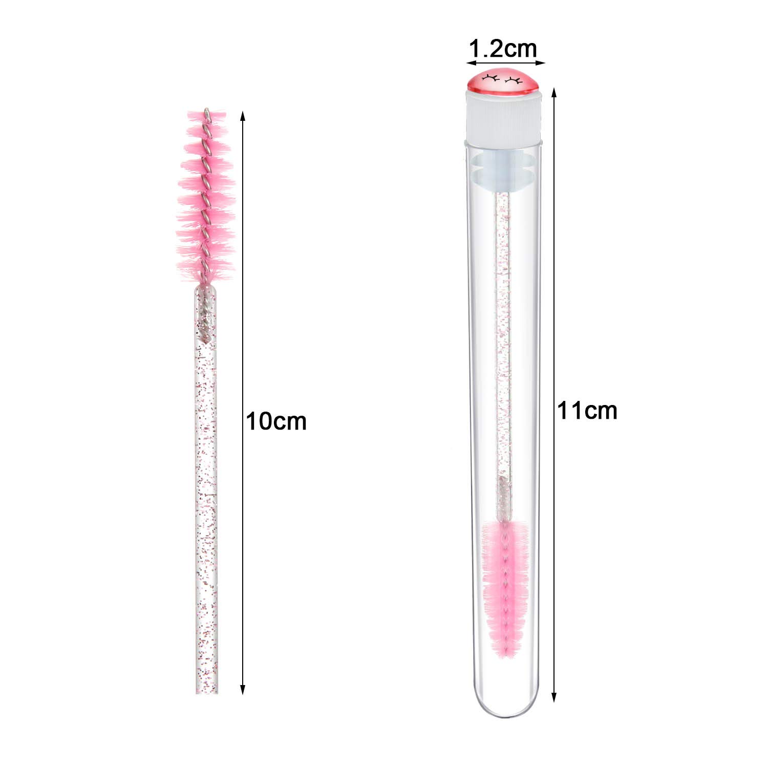 30 Sets Disposable Mascara Wands Set, Includes 30 Crystal Eyelash Brush Eyebrow Applicator Makeup Tool and 30 Reusable Diamond Eyelash Tube for Women Girls (Assorted Patterns)