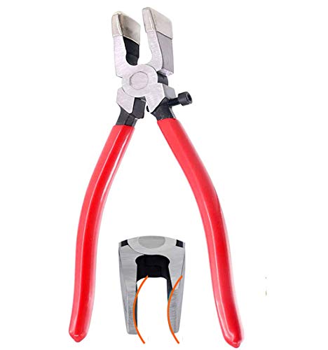 Qovydx 2Pcs Glass Grozer Running Pliers Glass Cutting Tool Kit Stained Glass Grozing Breaking Pliers Glasses Cutters Tools Starter Kits