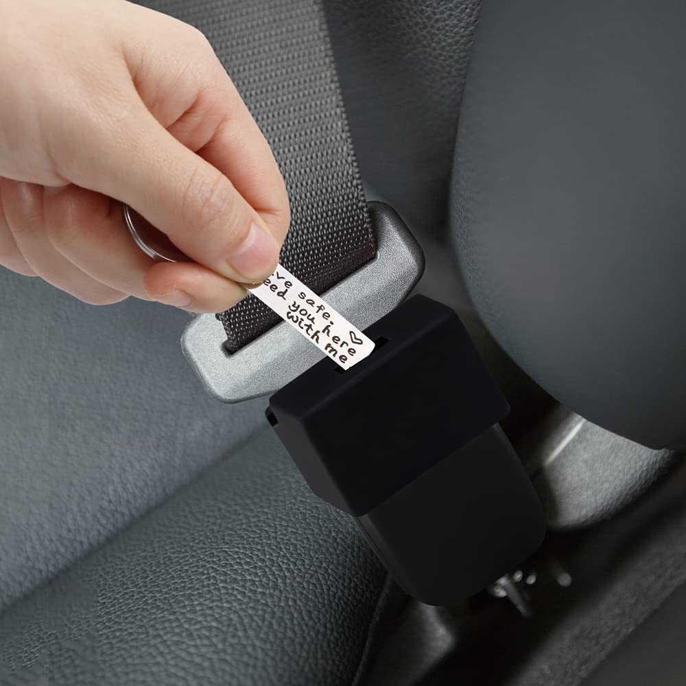 Morlike Silicone Seatbelt Secure Buckle Safety Cover Lock | Keep Children Safe in Car Seat and Prevent Kids from Accidentally Unbuckling | Buckle Guard Fits Almost Vehicles (Black, 2 Pack)