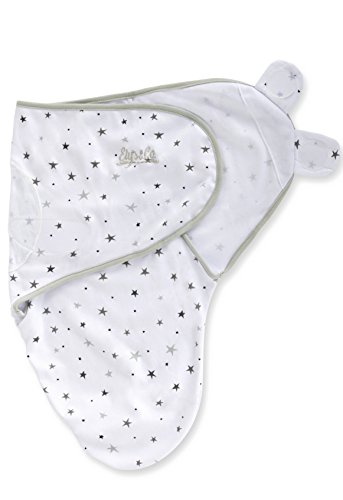 Ely's & Co. Adjustable Swaddles for Newborn, Baby Swaddles 0-3 Months, Velcro Swaddle Sack for Baby Girl/Boy, 2 Pack (Grey Star)