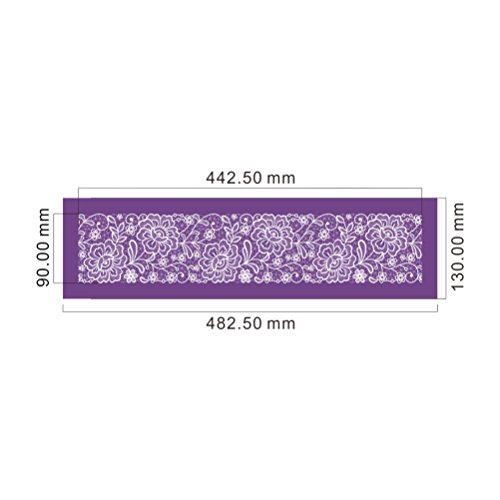 ART KITCHENWARE Flower Mesh Cake Stencils for Royal Icing Peony Cake Lace Stencil for Wedding Cake Decorating Cookie Stencils for Bakery 19"×5.12"