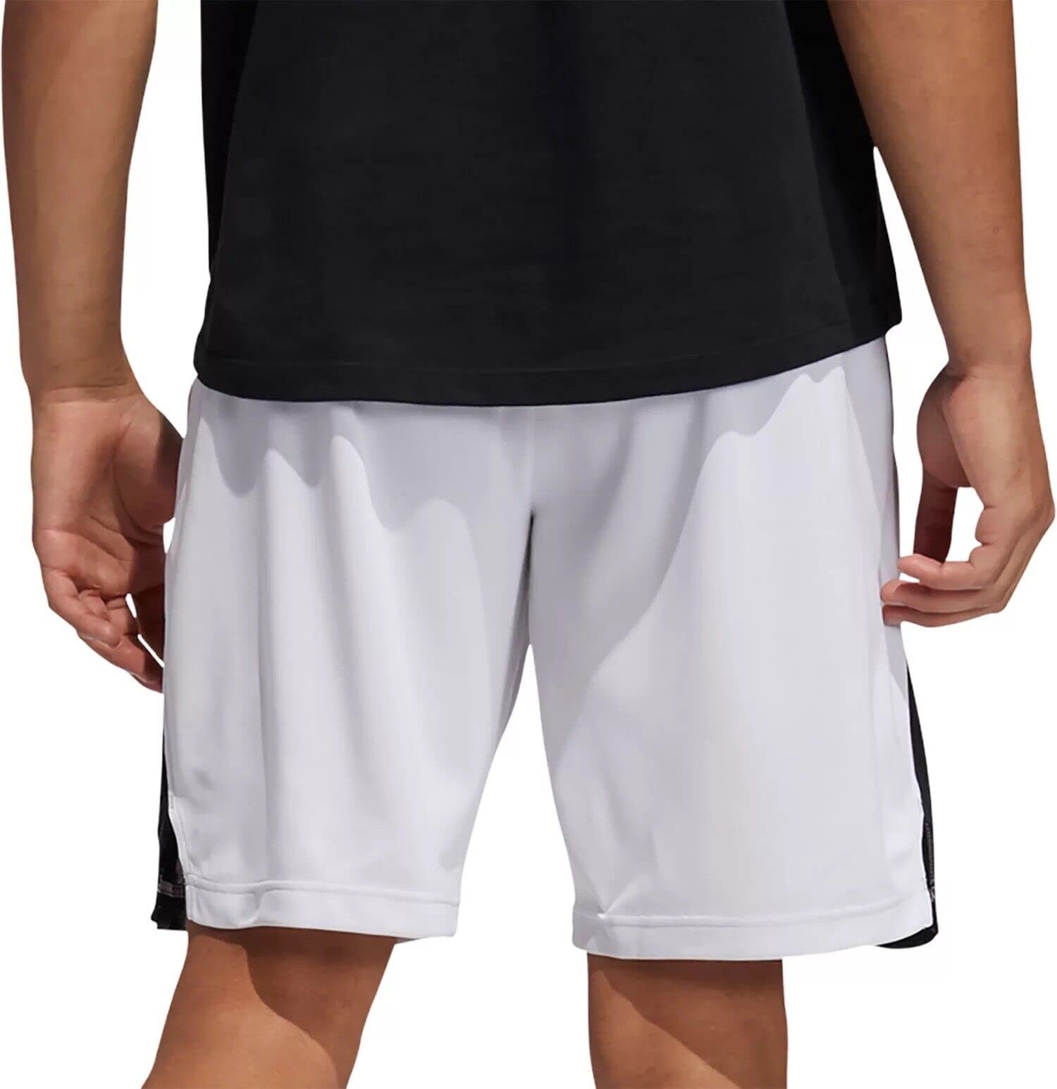 adidas Men's Axis Knit 2.5 Basketball Shorts H08739 Size XL White/Black