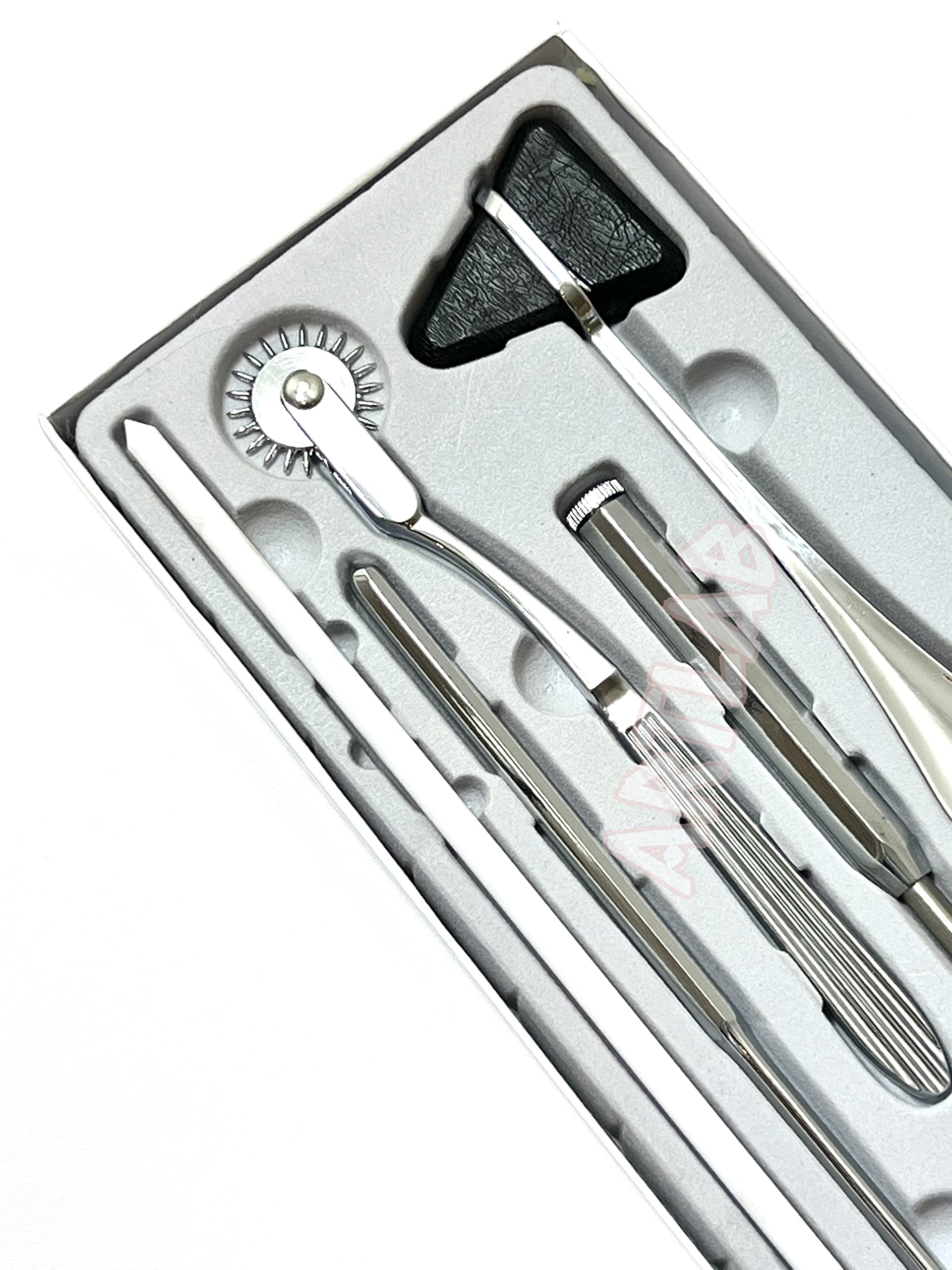 ArTLab-Neurological Percussion Set-Reflex Hammer Instrument Set, Includes Pinwheel, Babinski Hammer,Taylor Buck Hammer,Diagnostic Kit for Nurses,EMS,Students (Set of 7 Black)