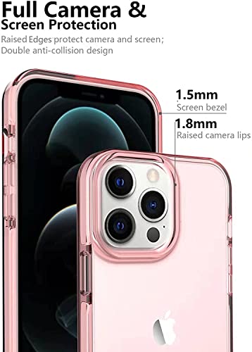 ArtsEvo Designed for iPhone 14 Pro Max Case, 6.6ft Drop Protection, Full Body Screen Camera Protective Phone Case, Pink