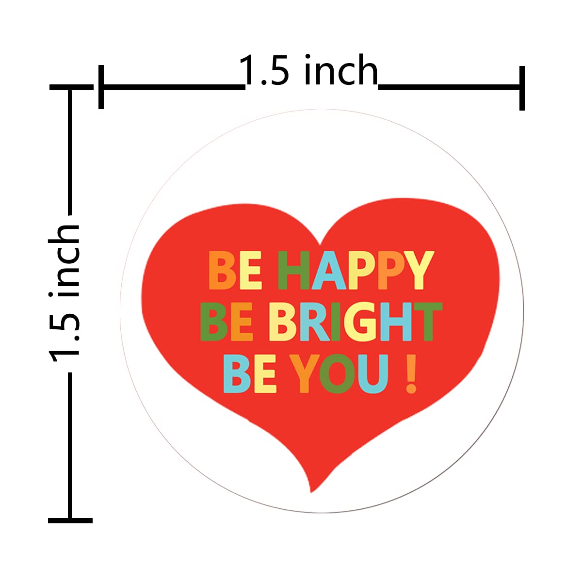 Top label Be Bright Motivational Saying Stickers,Be Happy Be You Inspirational Sealing,Encouraging Self-Adhesive Label for Phone, Scrapbook,Laptops,Water Bottle,Gift,1.5 Inch,500 Pcs Per Pack.
