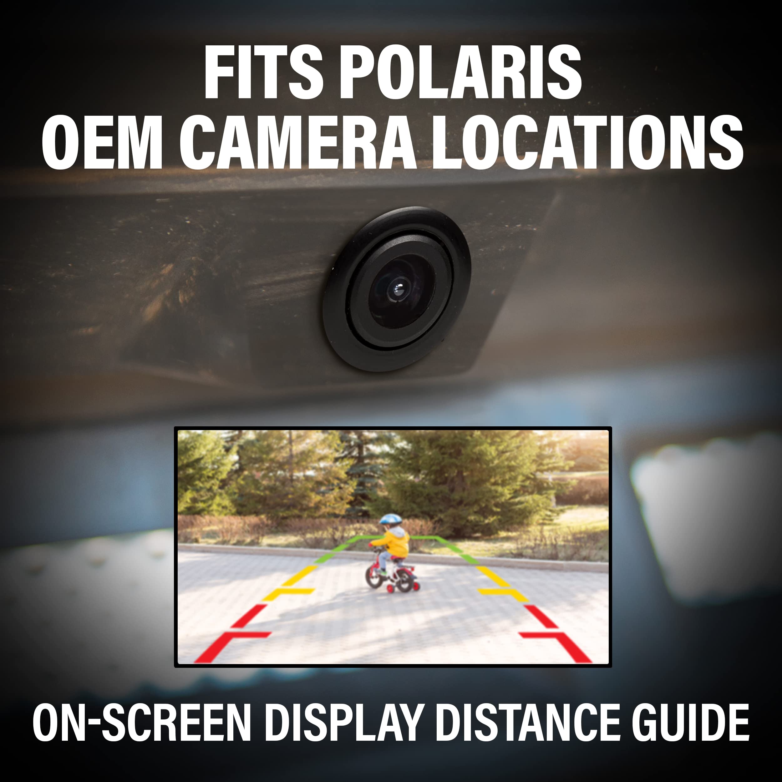 BOSS Audio Systems POLCAM Off-Road Front Or Reverse Rearview Backup Vehicle Camera – Compatible With Polaris RZR Ride Command ATV UTV, Waterproof IPX6 Rated, Low Light Visibility, Wide Angle View