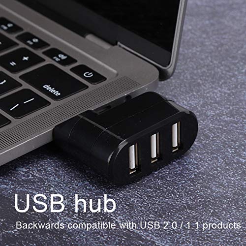 Emoshayoga 3-Port Docking Station Hub Computer Accessory (black)