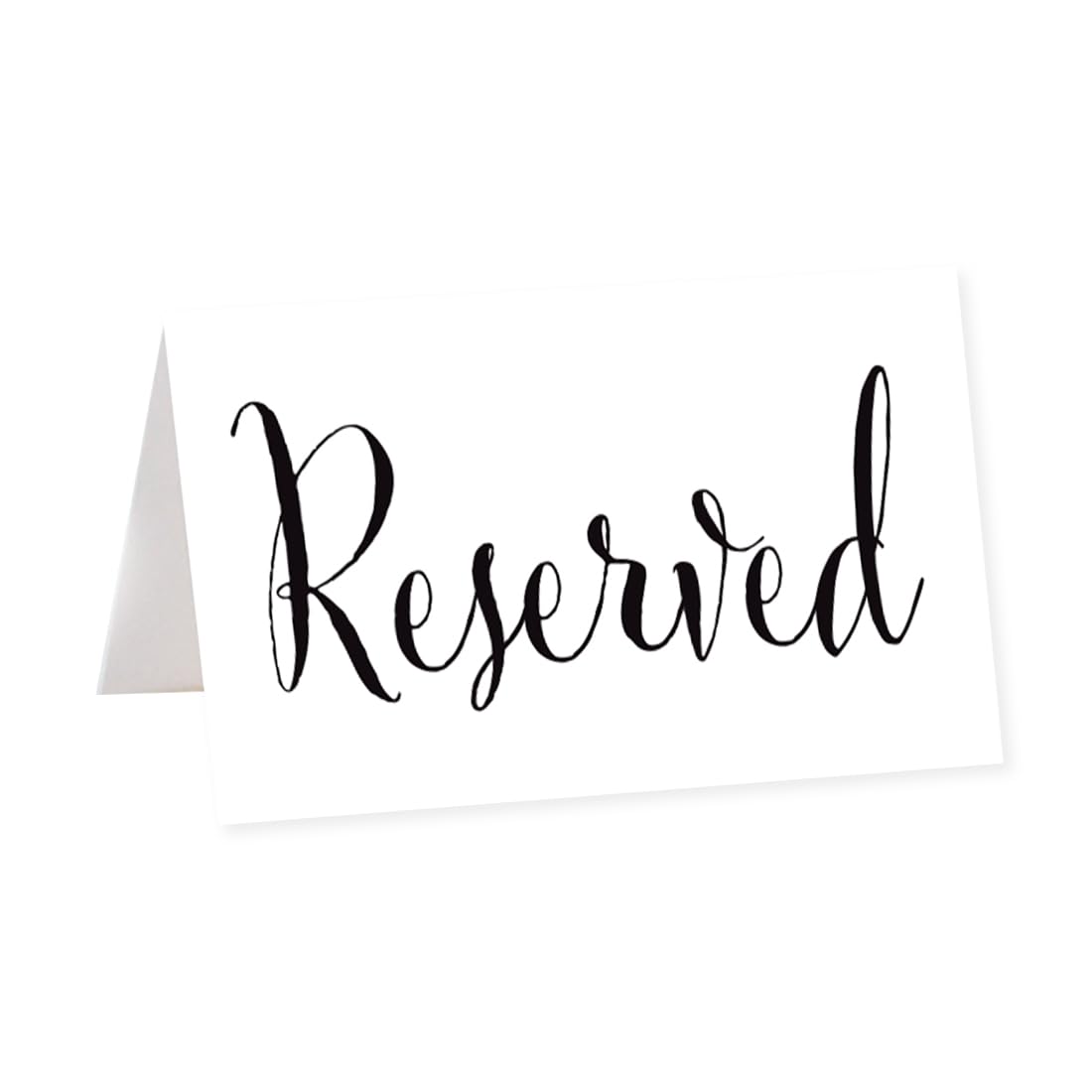 Andaz Press Table Tent Place Cards On Perforated Paper, Formal Black And White, Reserved, 20-Pack, Placecards Table Settings Reserved Table Signs Reserved Seating Signs Reserved Signs For Tables
