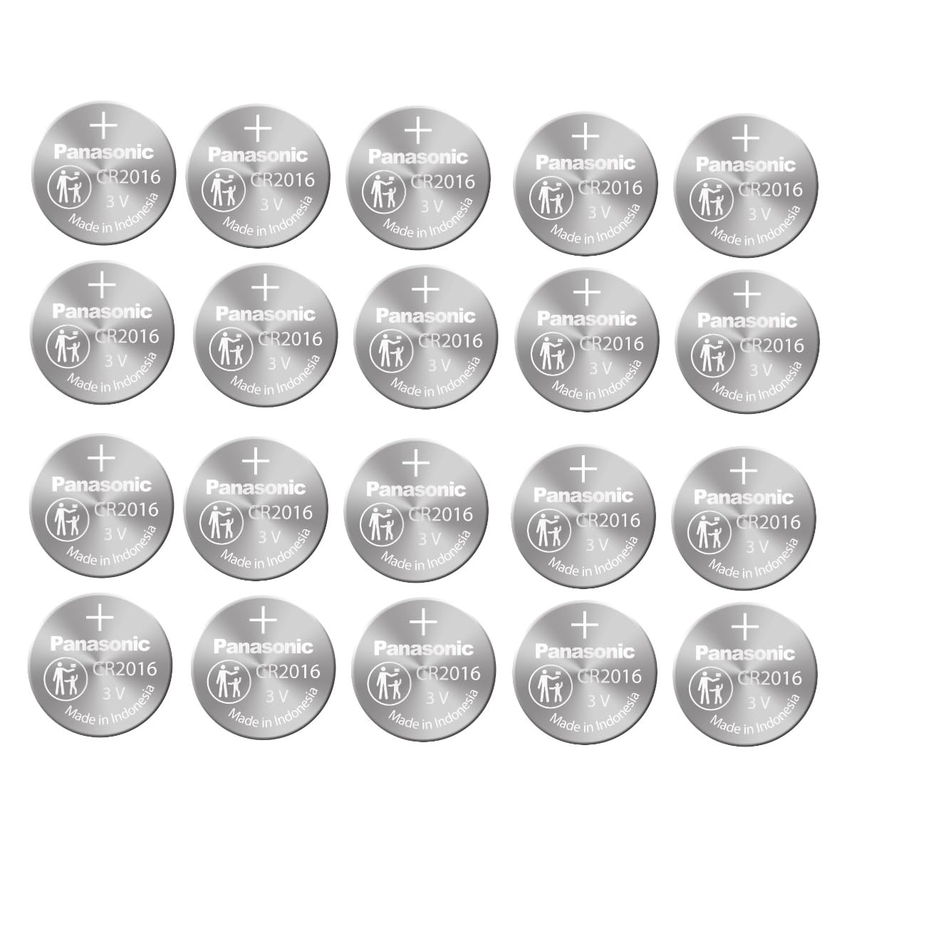 Panasonic CR2016 3 Volt Lithium Coin Battery (4 Packs of 5)