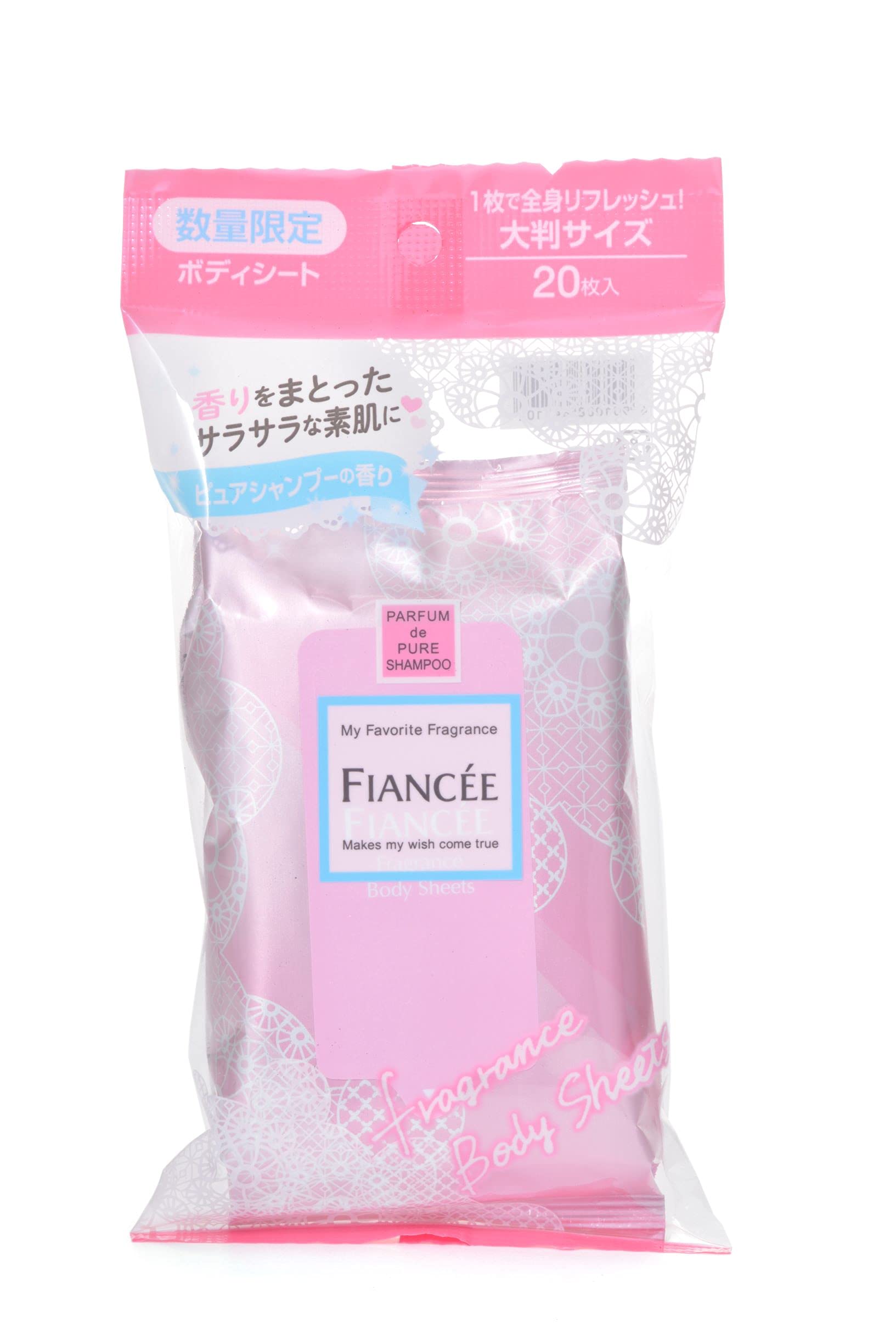 FIANCEE FRAGRANCE BODY SHEET PURE SHAMPOO 20 sheets