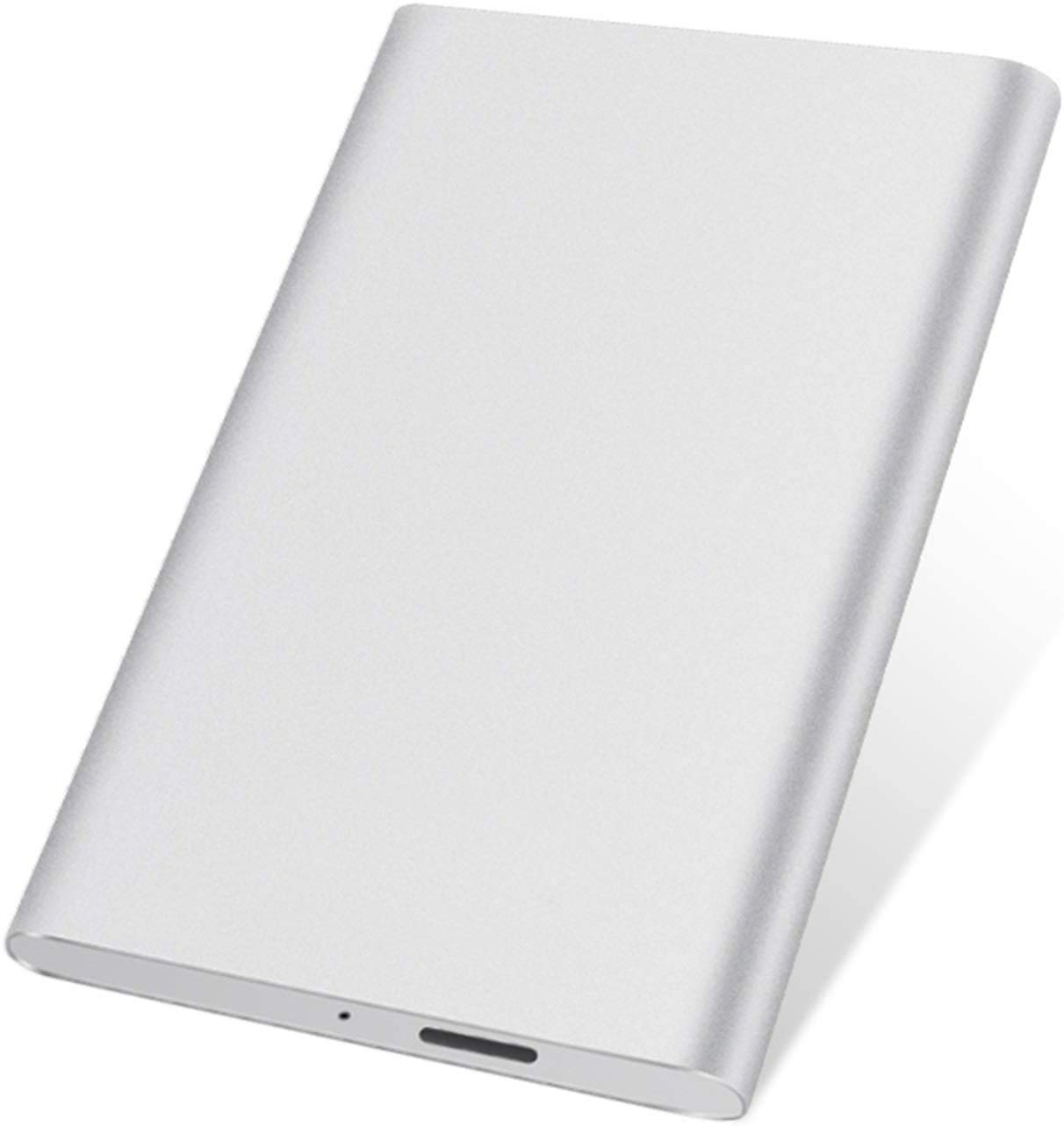 RENJUN HDD External Hard Drive 750gb / 500gb / 320gb, 2.5-inch Metal Portable USB 3.0 Backup Storage, Suitable for Desktop, Pc, Laptop, MacBook, Ps4, Xbox One, Smart Tv (250GB,Sliver)