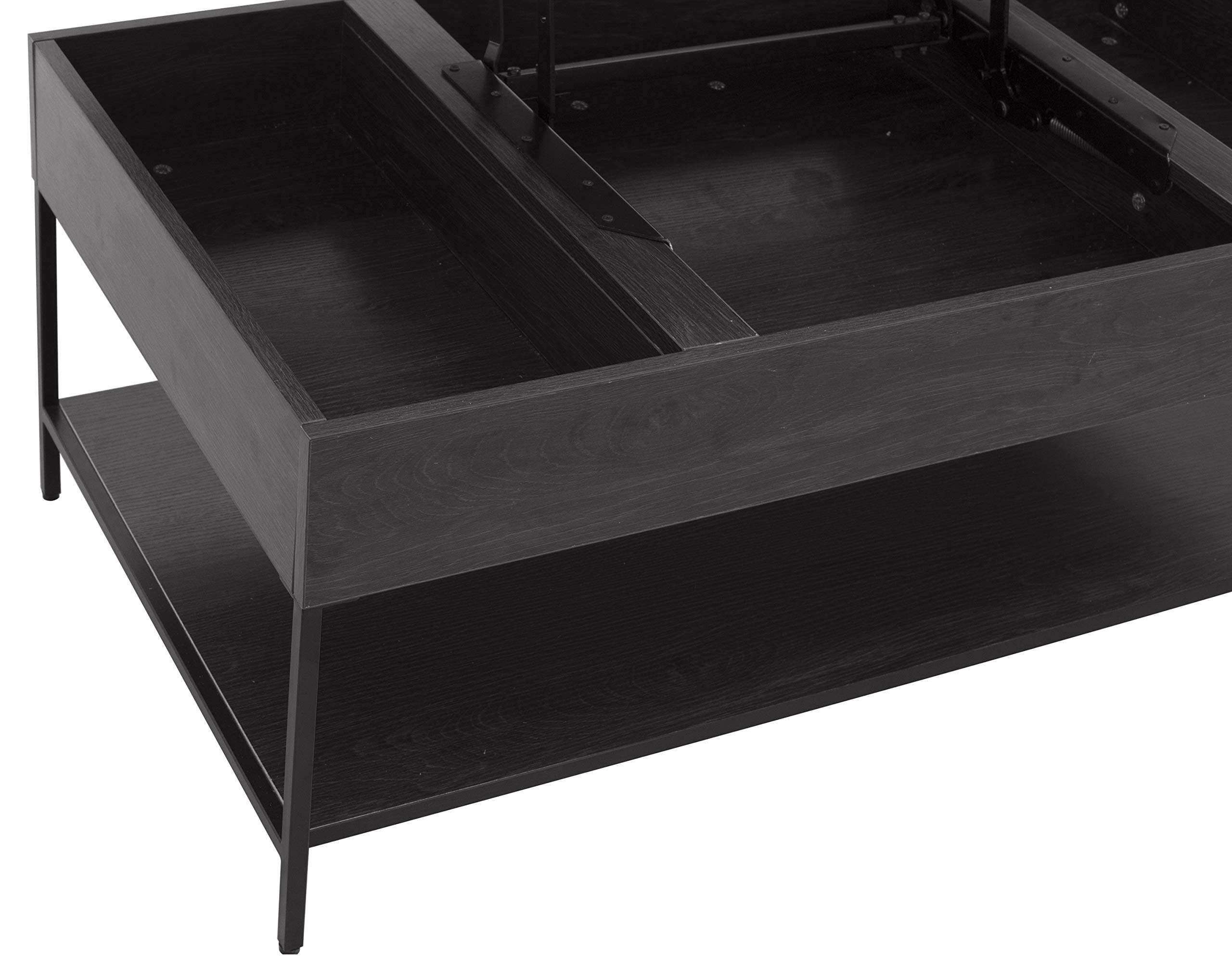 Amazon Brand - Ravenna Home Heights Wood Lift Top Storage Coffee Table, Rectangular, Espresso, 23.6"D x 43.3"W x 16.5"H