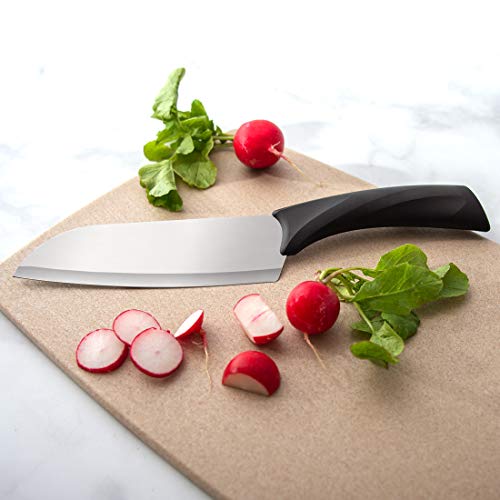 Rada Cutlery Anthem Series Cook’s Knife Stainless Steel Blade with Ergonomic Black Resin Handle, 12 Inches