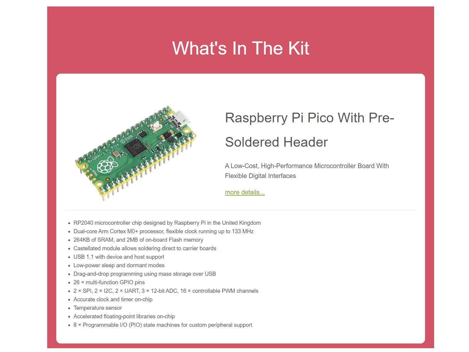 waveshare for Raspberry Pi Pico Evaluation Kit B Include Pi Pico Board with Pre-Soldered Header,1.14inch RGB Color LCD, 10DOF IMU Sensor Module,Dual GPIO Expander,Breadboard