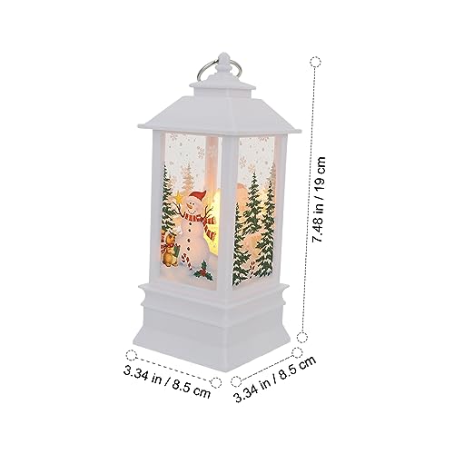 Amosfun 1PC Music Decor LED Lanterns Portable Lantern Christmas Decor Christmas Lantern Nativity Snowglobe Christmas Lamp Glitter Lanterns Musical Snow Globe Large Bedside lamp