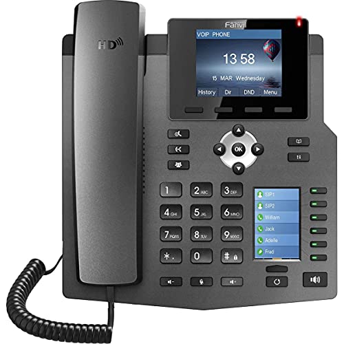 Fanvil Enterprise IP Phone X4 4 SIP Line PoE Capable and 2.8" Color Screen