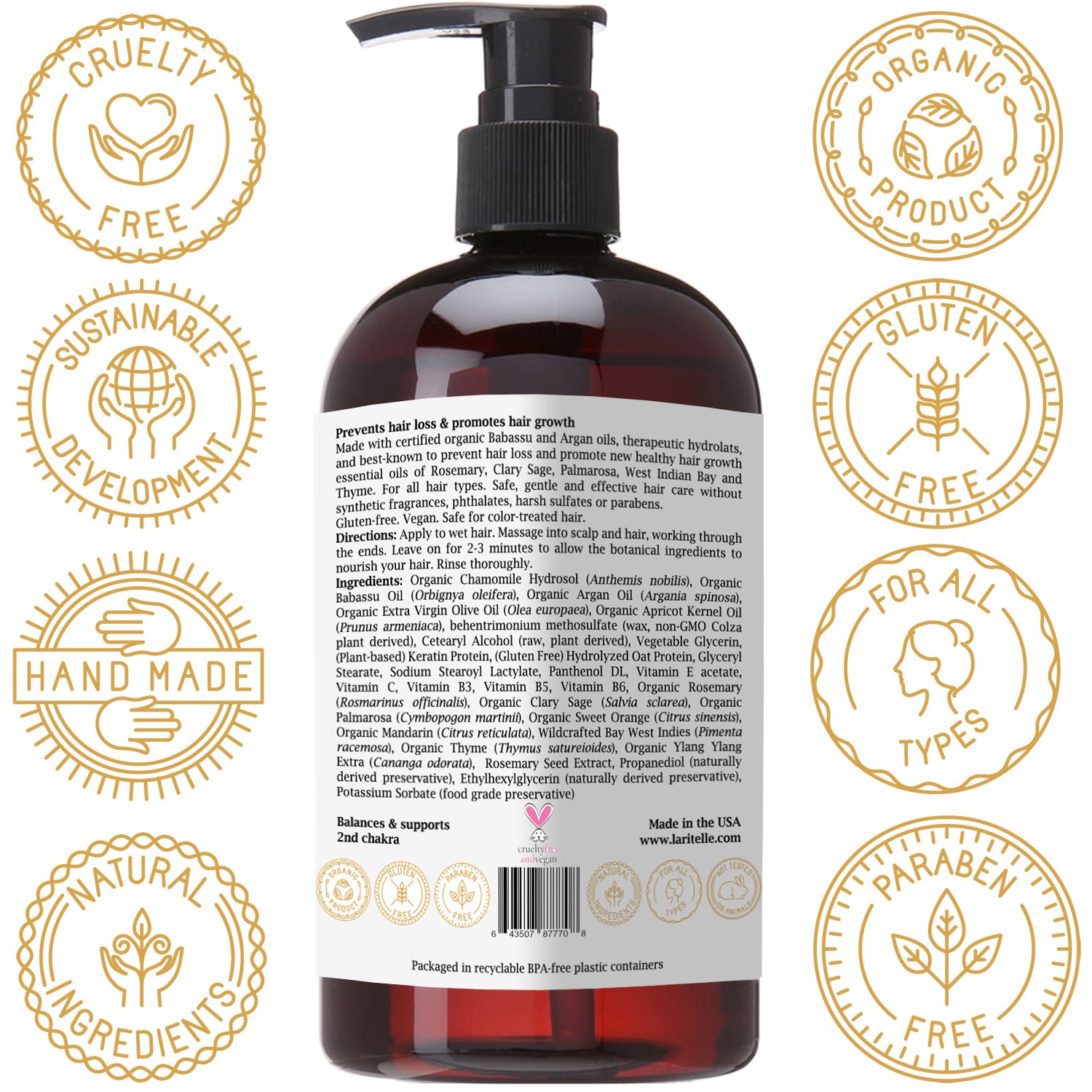 Laritelle Organic Conditioner Sensual Bliss 16 oz