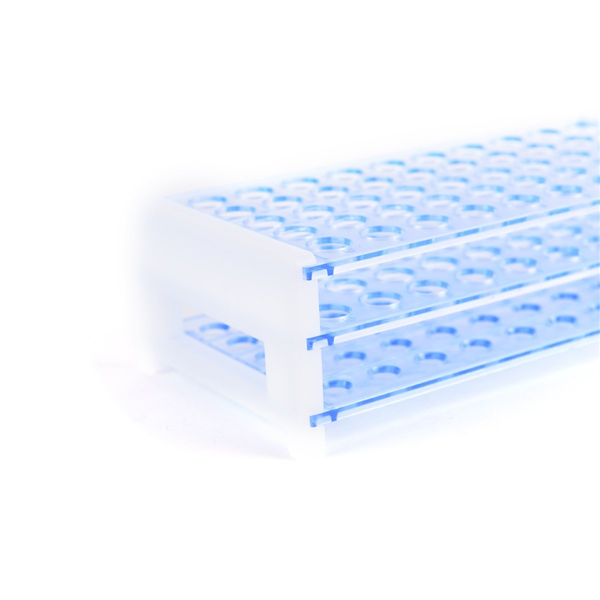 Bipee Scientific Detachable Test Tube Rack for Tubes of Dia.≤17mm, 50 Holes, PS Material (2pcs) (Tuberack-50x13)
