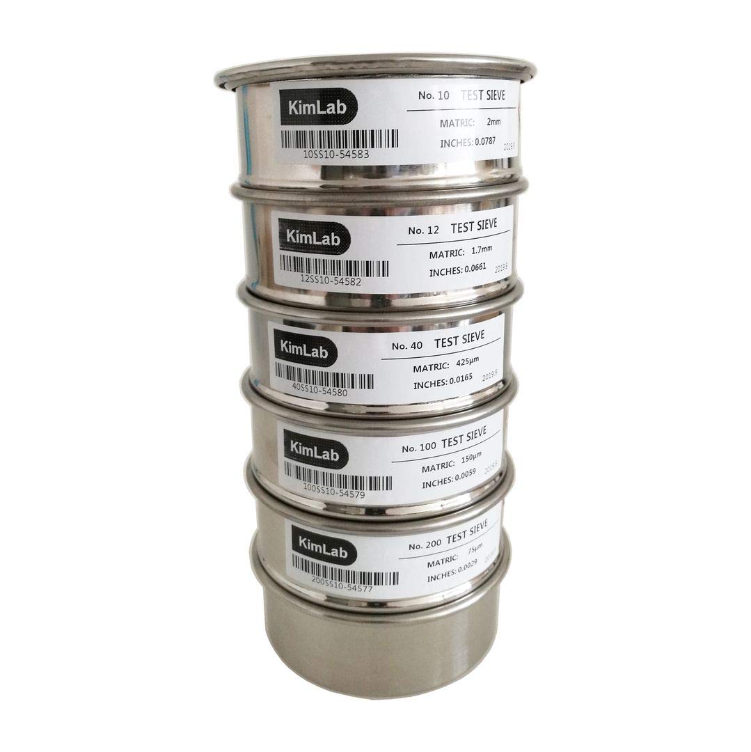 KimLab SS10 Φ10cm Test Sieve Catch Pan and Lid