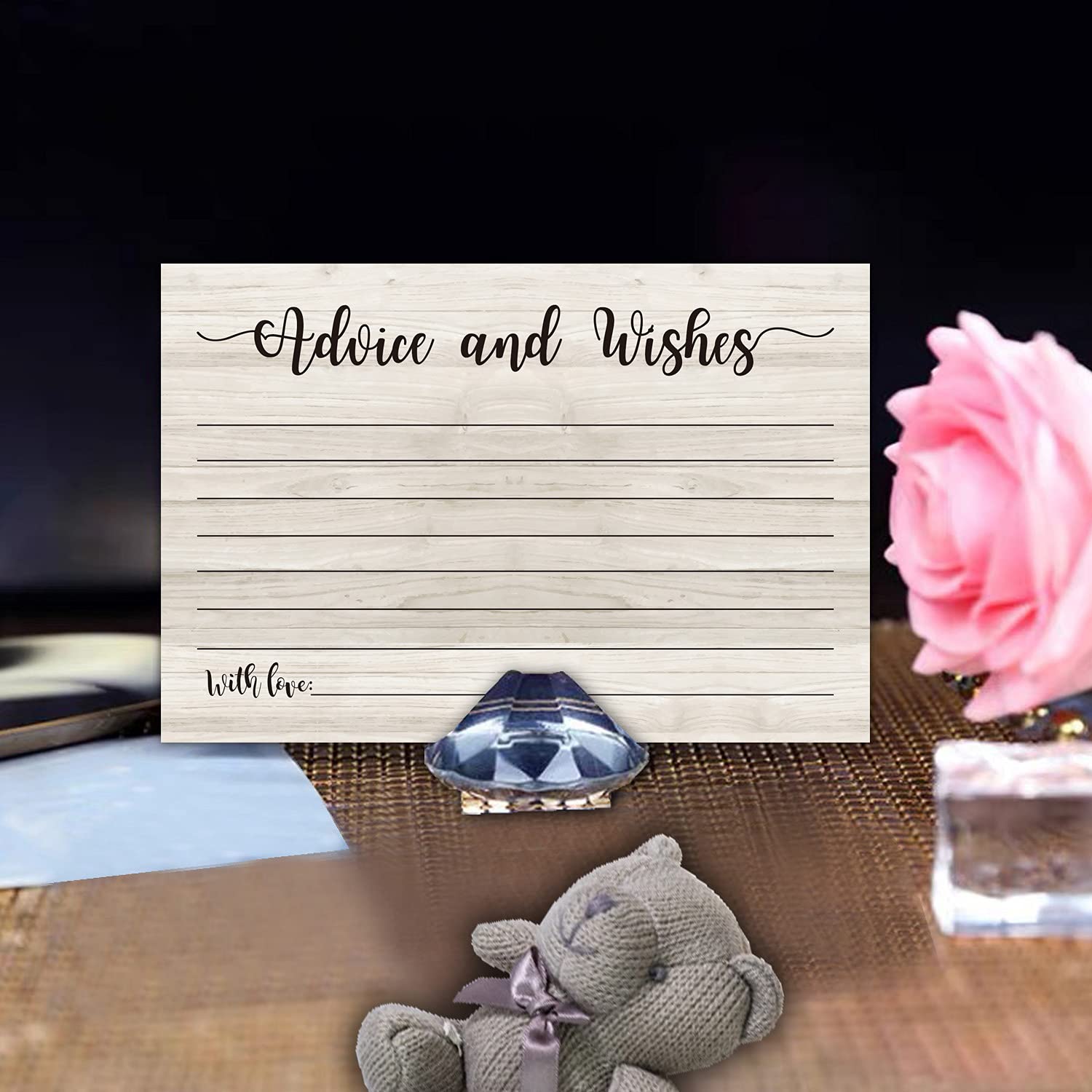 FARHTINANFX Advice and Wishes Cards, 50 Cards, for Wedding, New Mr and Mrs, Baby Shower, Retirement, Graduation, Anniversary (4" x 6")
