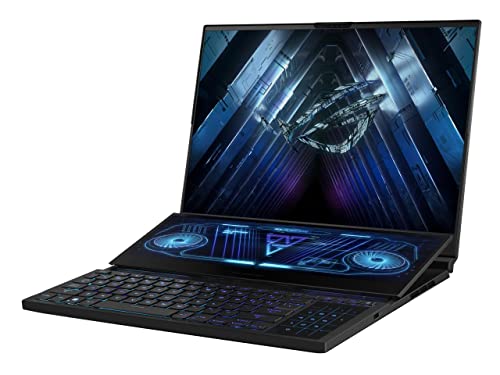 ASUS ROG Zephyrus Duo 16 GX650 GX Gaming & Entertainment Laptop (AMD Ryzen 9 7945HX 16-Core, 64GB DDR5 4800MHz RAM, 2x8TB PCIe SSD RAID 0 (16TB), GeForce RTX 4080, Win 11 Pro) with DV4K Dock