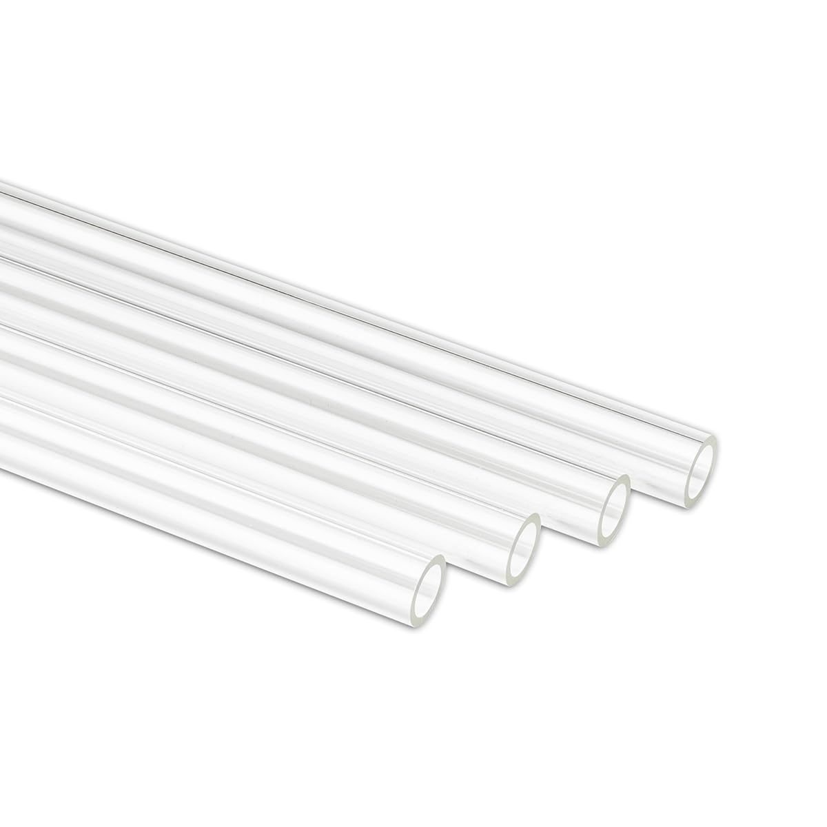 Bitspower None Chamfer Crystal Link Tube, 16mm OD, 1000mm, Clear, 4-Pack