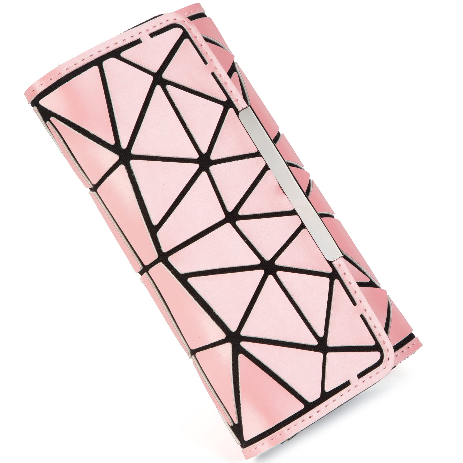 bovoid Wallets for Women Tote Bag Geometric Handbags Luminous Ladies Wallets and Messenger Bags Holographic Shoulder Bags(flash)