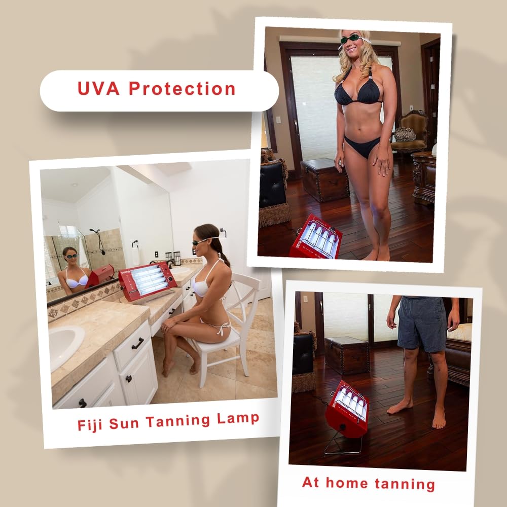 Sperti UV Eye Protection Goggles for The Fiji Sun Tanning Lamp and Red Light Therapy, FDA Registered, Clear Unobstructed Vision