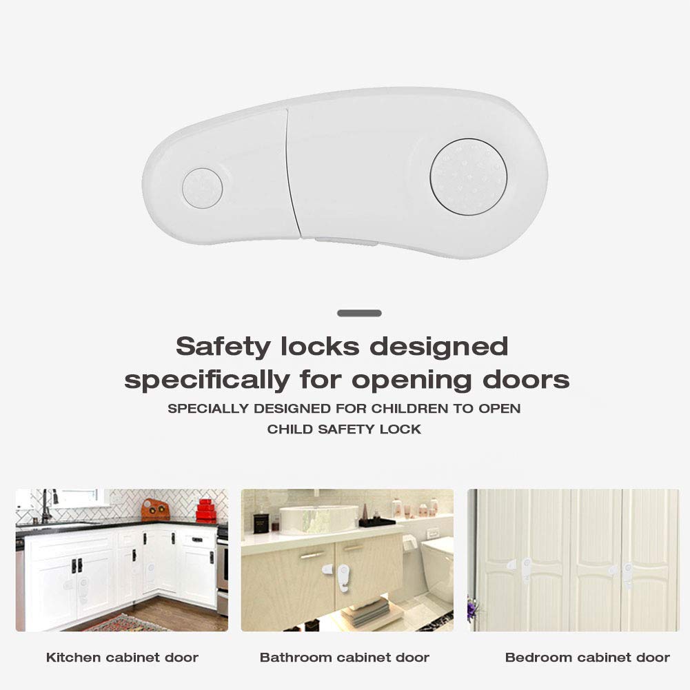 Baby Safety Magnetic Cabinet Lock Set,Child Safety Locks For Cabinets, Doors, Drawers,Cabinet Locks For Babies 6 Childproof Safety Locks, For 2 Keys No Drilling & Screws