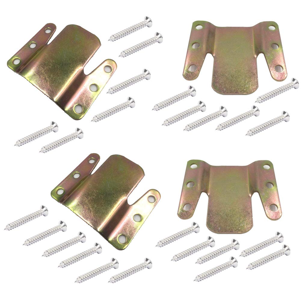 4 Pieces (2 Pairs) Cold Rolled Steel Universal Sectional Sofa Interlocking Photo Frame Connector Bracket Sofa Connector Bracket 1.8mm Thickness Sectional Couch Bracket with Screws, X-Large