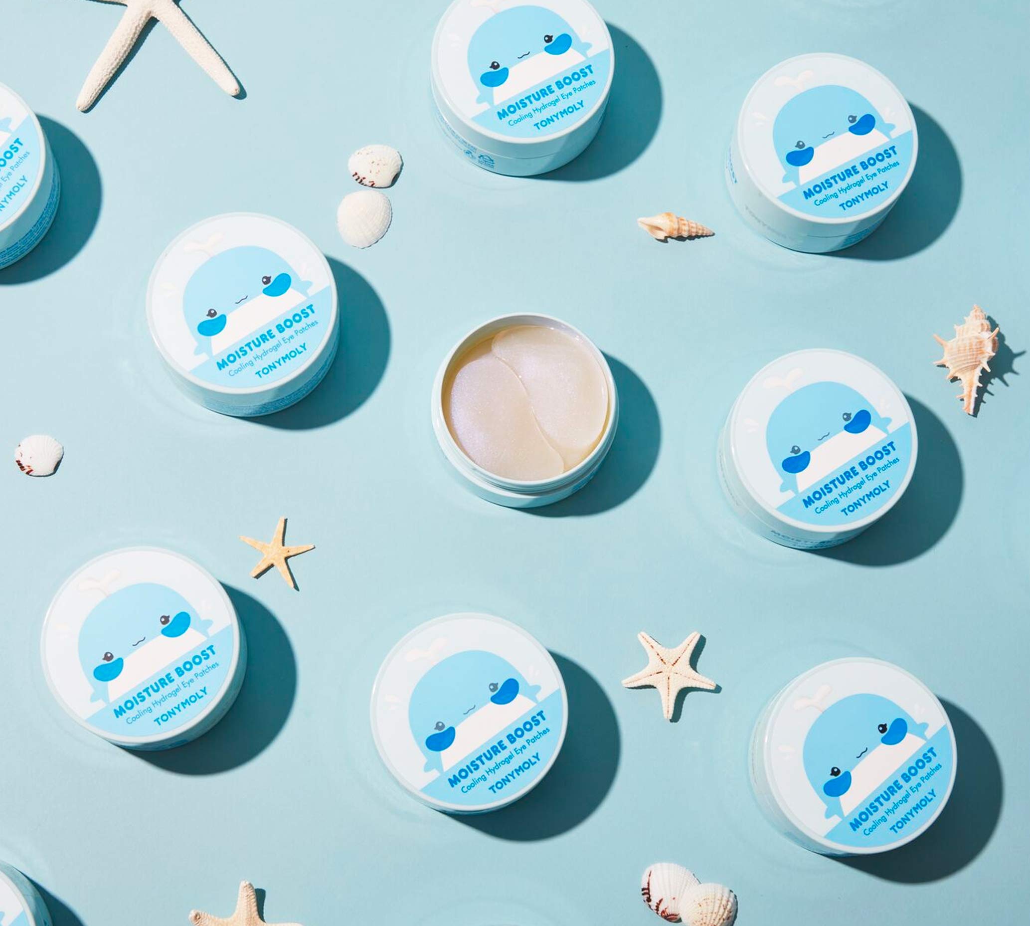 TONYMOLY Moisture Boost Cooling Hydrogel Eye Patches, Refreshing & Hydrating Eye Patches for Tired Under Eyes, 90 g. (30 Pairs)