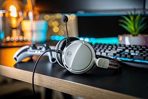 Audio-Technica ATH-GL3WH Closed-Back Gaming Headset, White