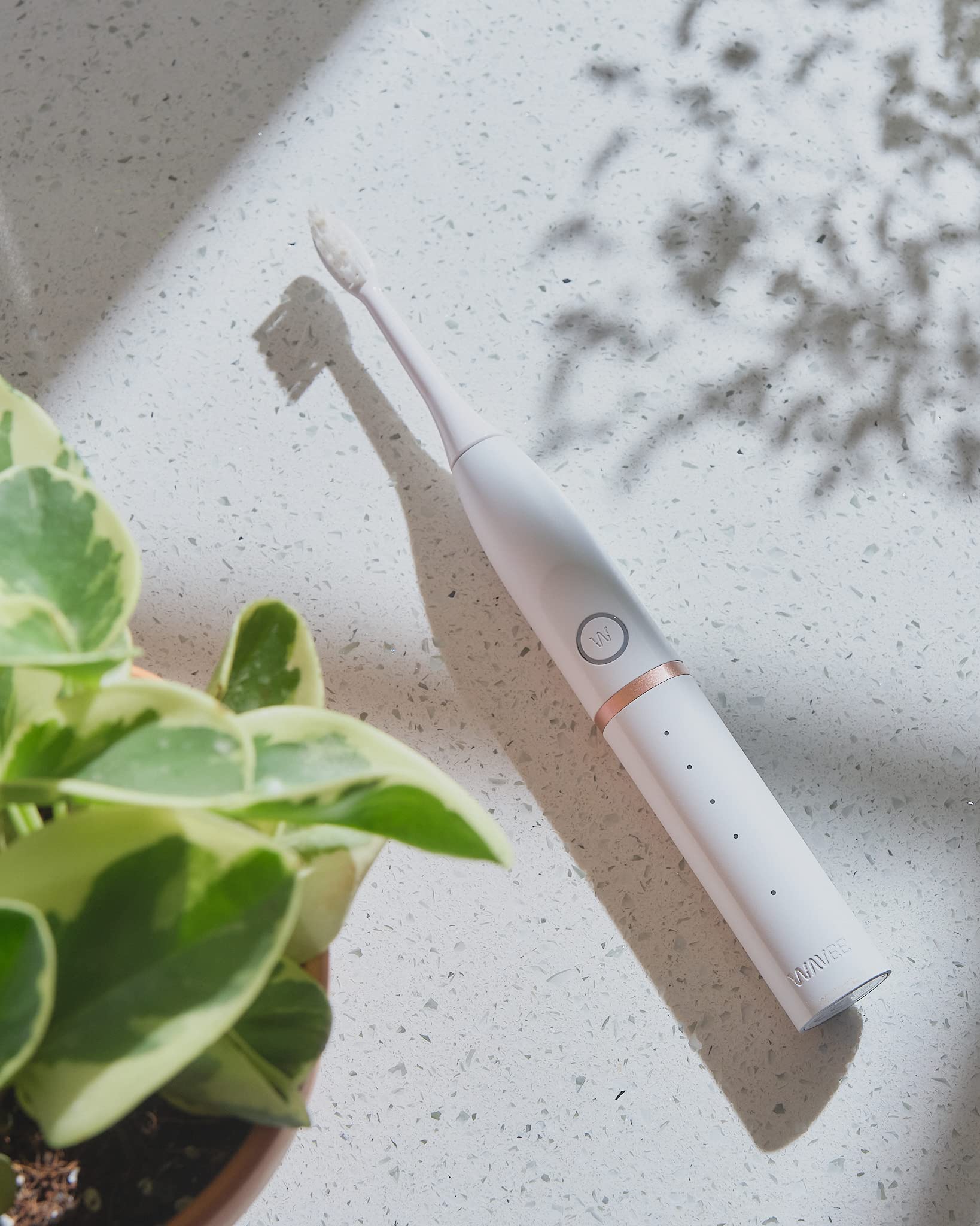 Wavee W-1 Rechargeable Electric Toothbrush, Sonic Brush Technology, Pearl White
