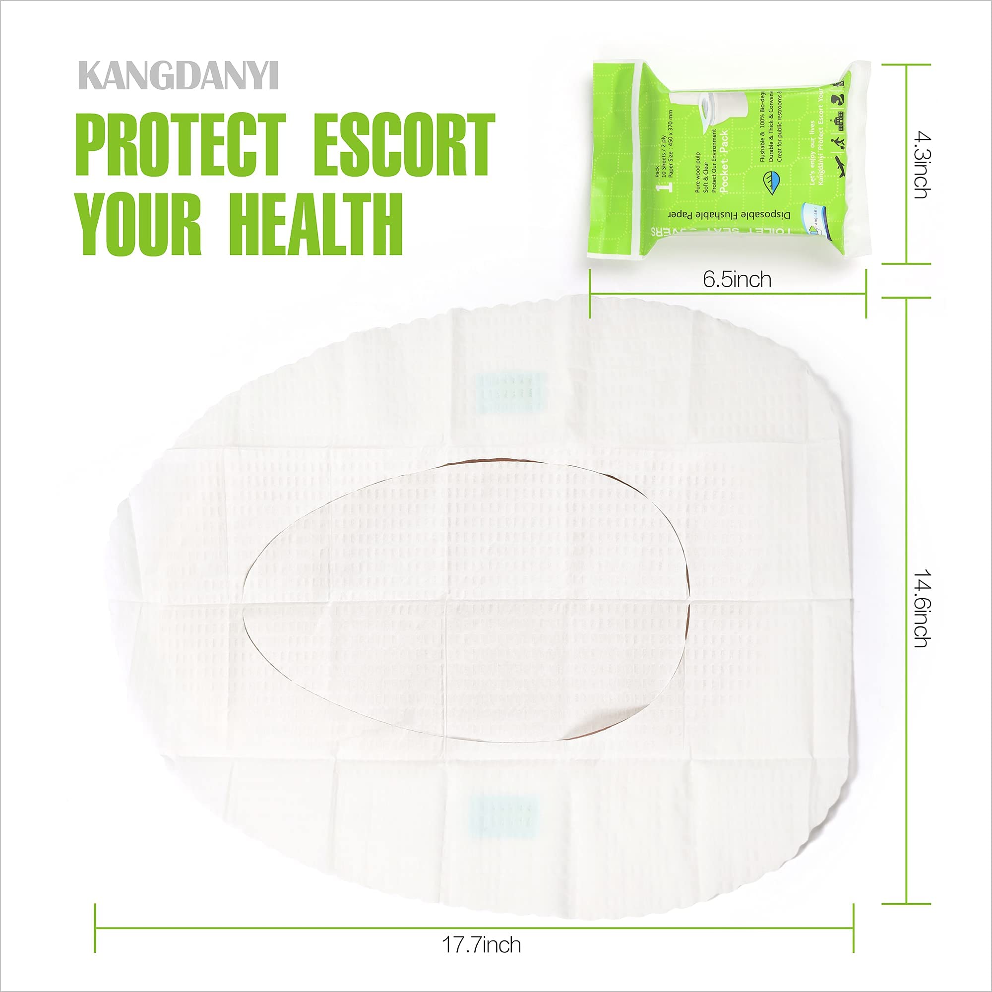 Porta Potty Toilet Seat Covers Disposable flushable Biodegradable Travel Pack 200 sheet / 100 Pack/Double Layer Potty Training Toilet Seat Covers Child for Travel Airplane Public Restrooms Hotel