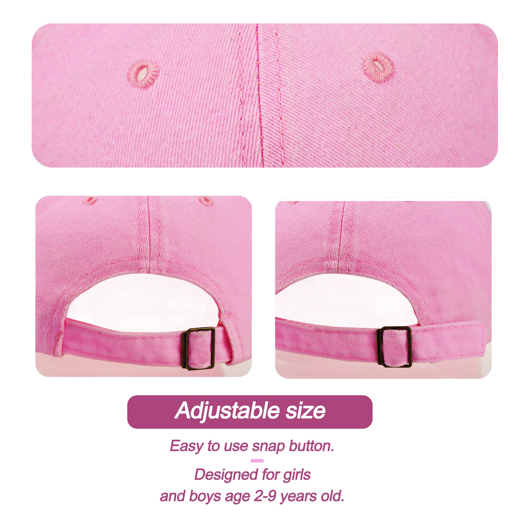 Eohak Kids Distresed-Washed Baseball Hat Infant Toddler Baby Boy Girl Hats Distresed for 2-8 Years