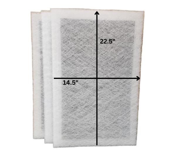 3-16x25 ECO Healthy Home Air Cleaners Filter Replacement Polarized Pads (Actual Filter Size is 14.5 x 22.5) By Fast-Shipped-Filters