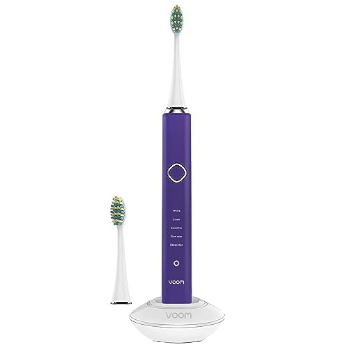 Voom Sonic Pro 7 Electric Toothbrush for Adults, Sonicare Electric Toothbrush with 40000 VPM w/ 5 Deep Clean Modes, Rechargeable Toothbrushes Fast Charge 4 Hours Last 8-Weeks