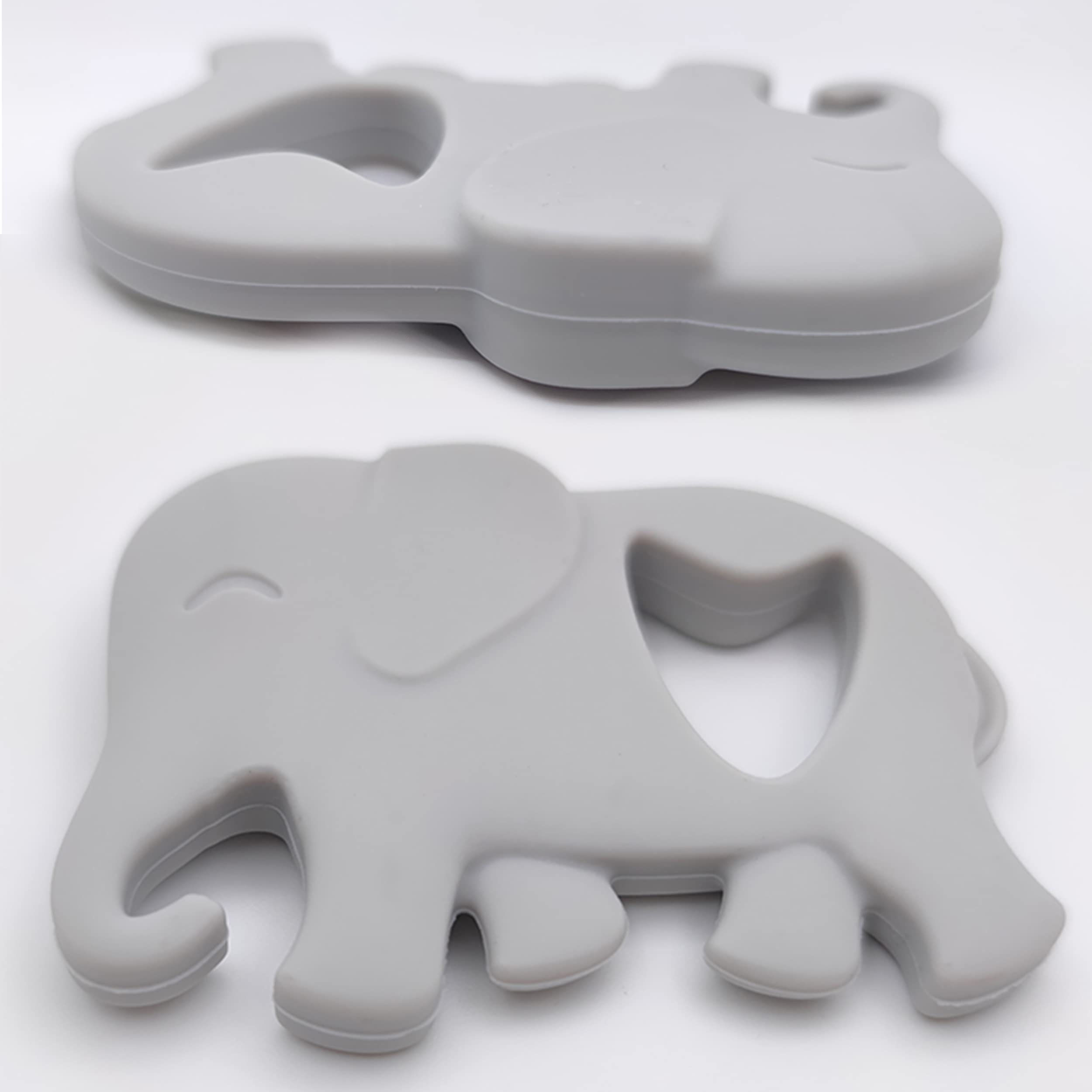 Baby Teething Toys Baby Teethers for Babies 0-6 Months 6-12 Months Infants (Glacier Gray, Elephant)