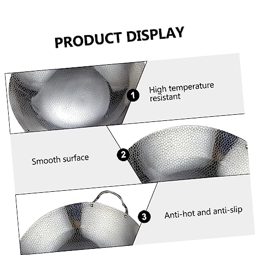 Angoily Stainless Steel Seafood Pot Stove Burner Pans Korean Ramen Pot Metal Cooking Utensils Kitchen Gadget Gas Range Shabu Pot Non- Stick Paella Pan Kitchen Cookware Double Ear Ramen Pot