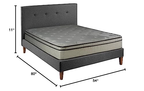 Continental Sleep Victoria Full XL Mattress With 11" Euro Top Orthopedic Mattress- Cozy Teddy Bear Fabric